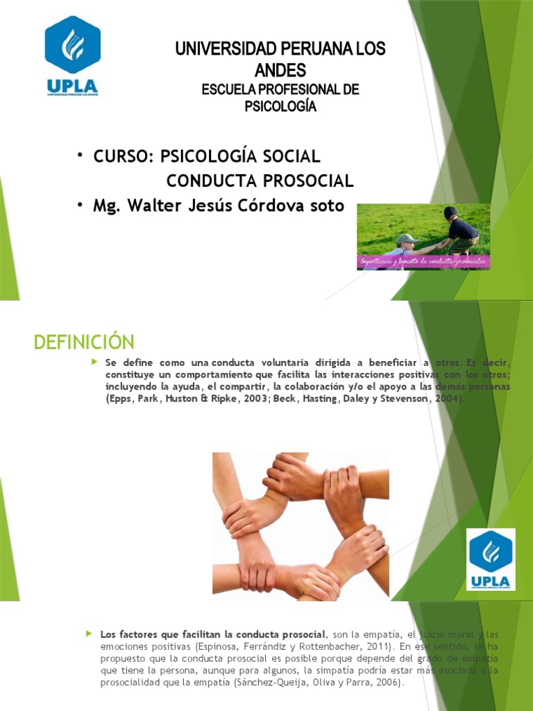 Conducta prosocial en adolescentes | PDF | Relaciones personales ...
