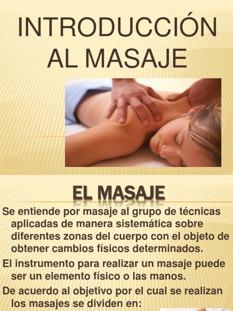 Introduccion Al Masaje | PDF