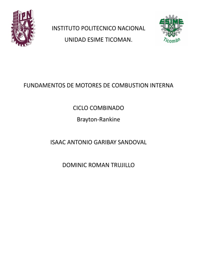 Ciclo Combinado | PDF | Vapor | Temperatura