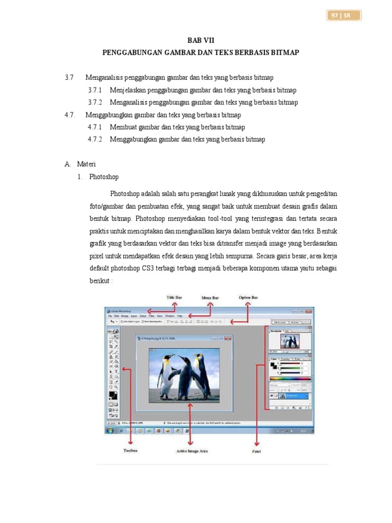 KD 3.7 Menganalisis Penggabungan Gambar Dan Teks Yang Berbasis Bitmap | PDF