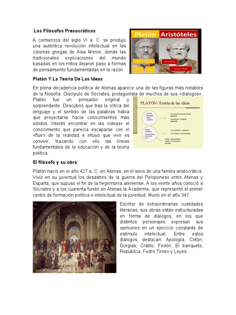 Los Filósofos Presocráticos | PDF | Aristóteles | Platón