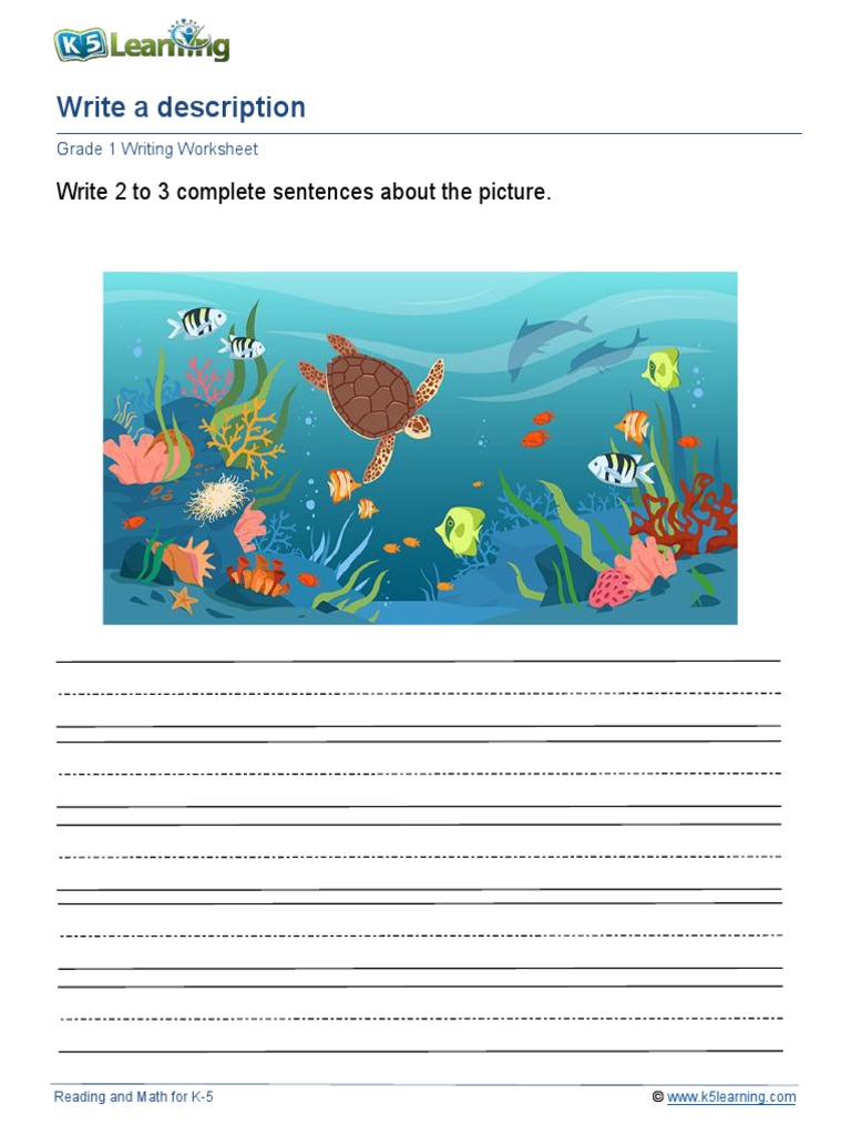 Grade 1 Picture Description Worksheet | PDF | Teaching Methods & Materials