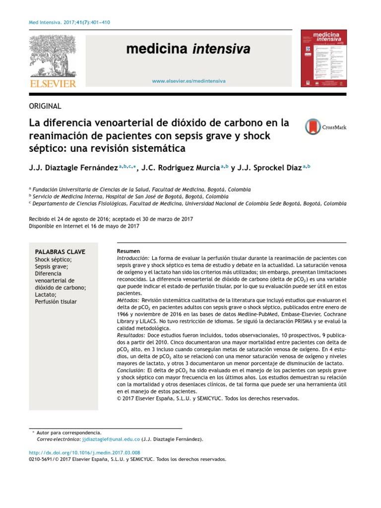 Delta de CO2 | PDF | Septicemia | Especialidades Medicas