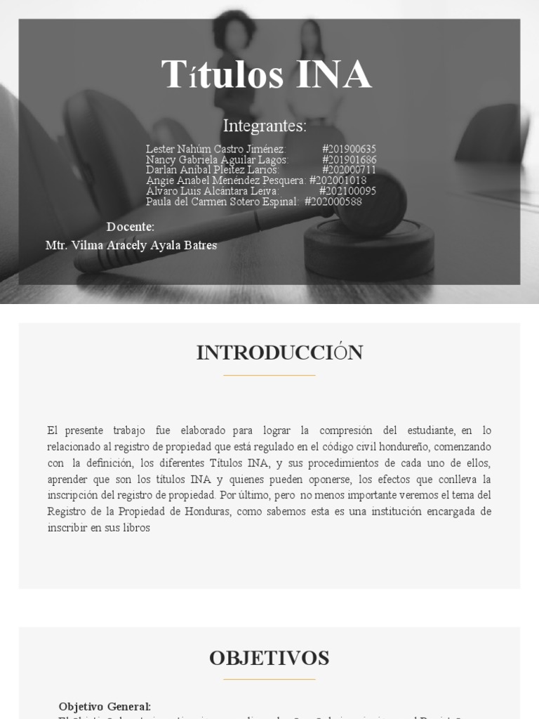 Titulo INA | PDF | Propiedad | Honduras
