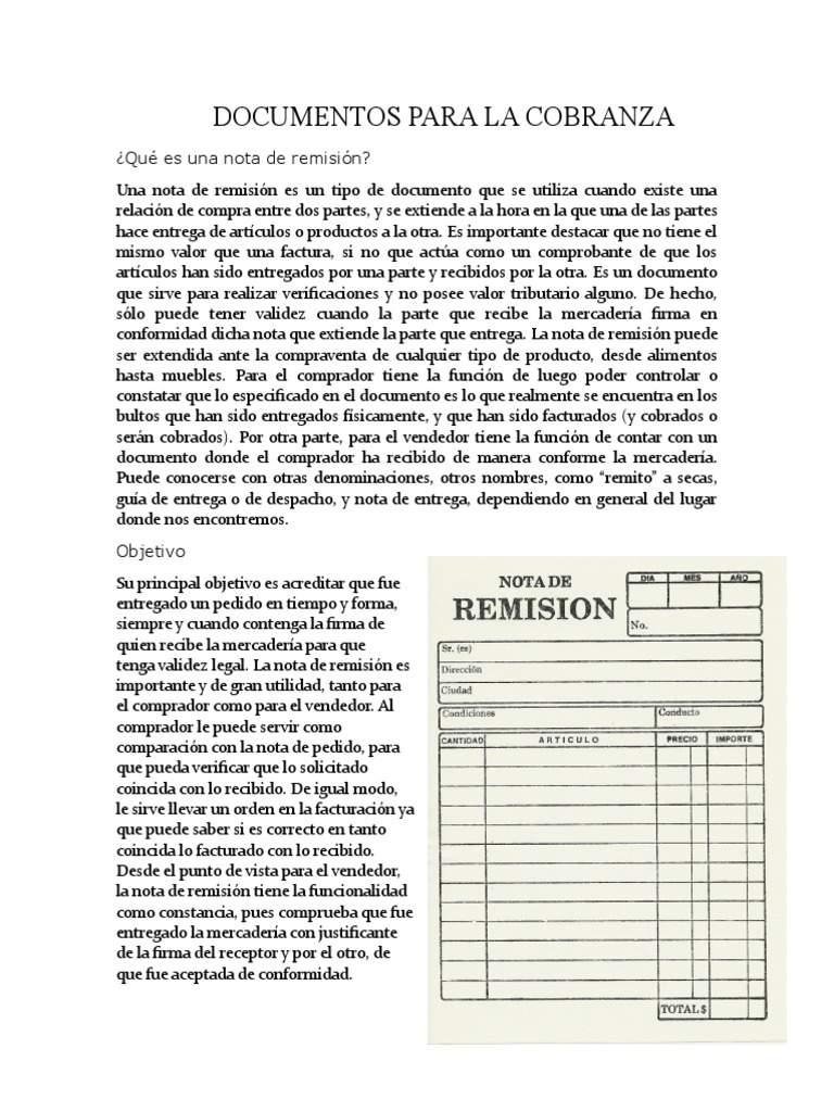 Documentos Para La Cobranza Pdf Pagaré Pagos