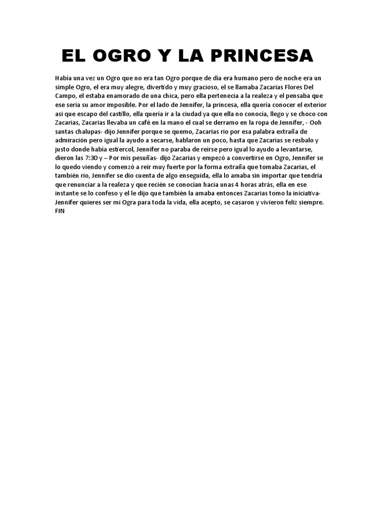 El Ogro y La Princesa | PDF