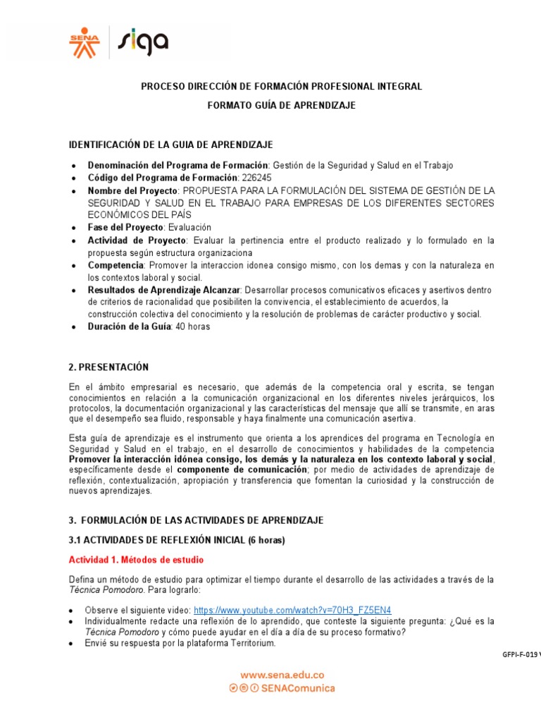 GFPI-F-019 Formato Guia de Aprendizaje 01082020 | PDF | Comunicación | Información