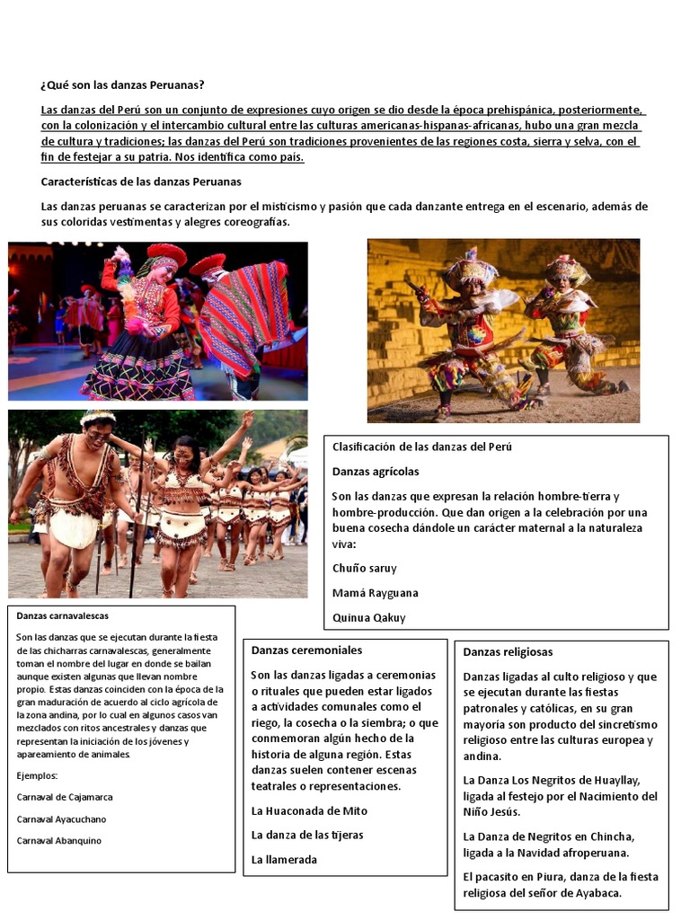 Qué Son Las Danzas Peruanas | PDF | Bailes | Cultura de las Americas