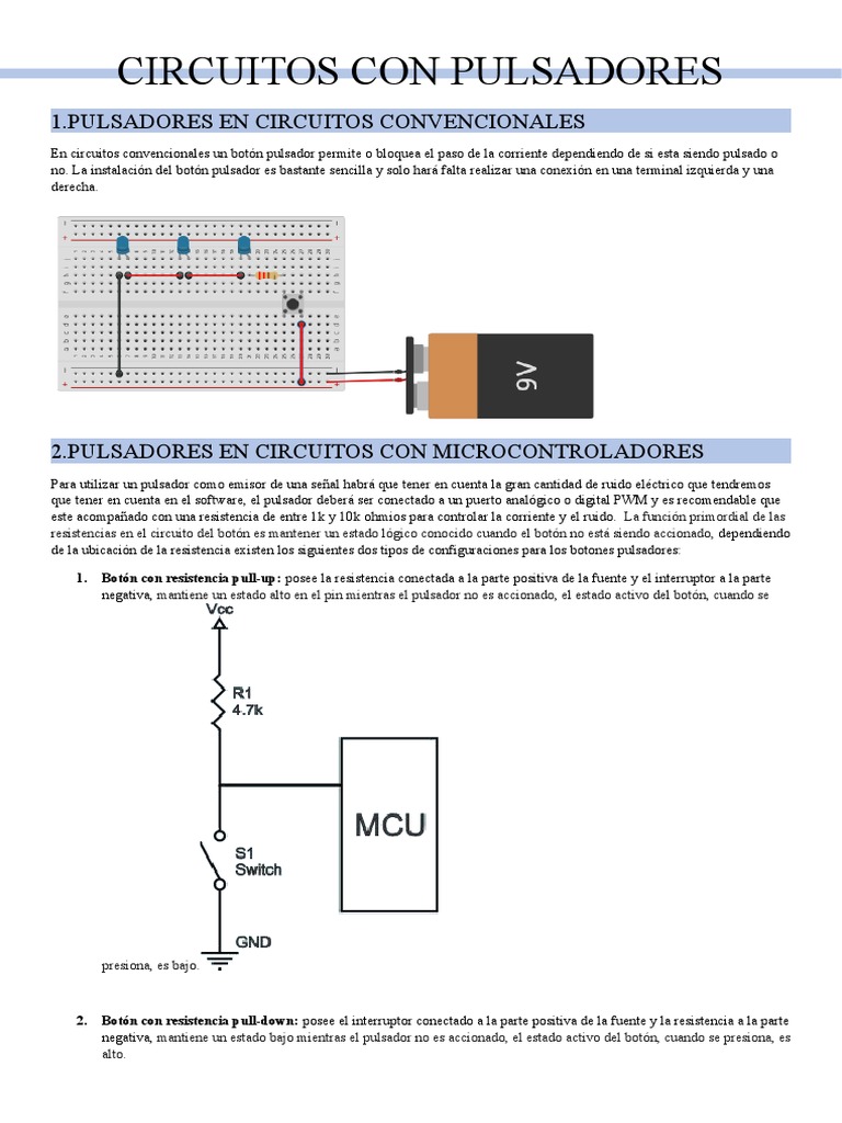 Circuitos con Pulsadores | PDF