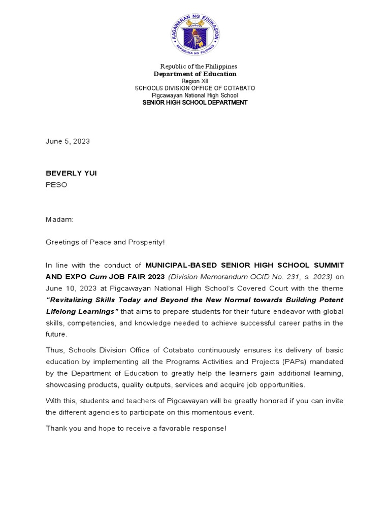 summit letter | PDF