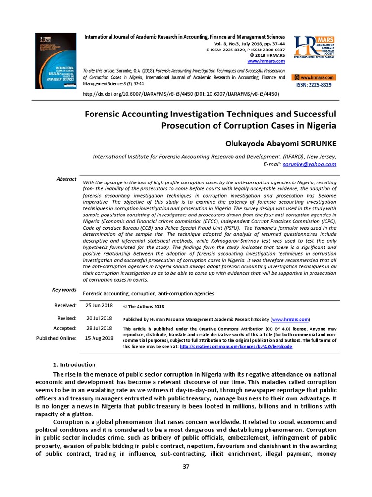 Forensic Accounting Investigation Techniques and S | PDF | Political ...