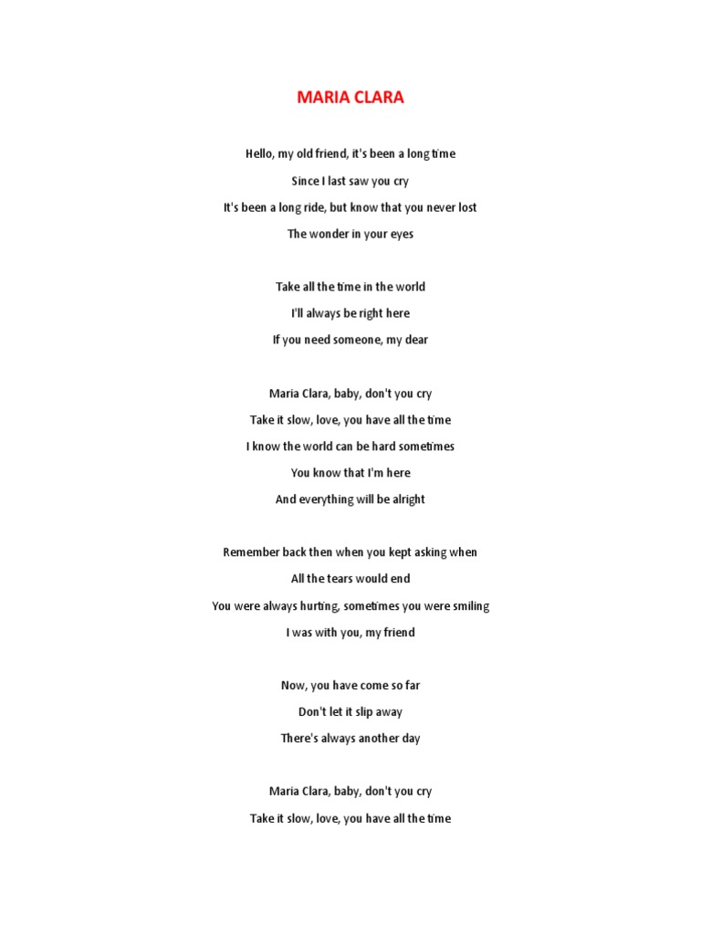 Maria Clara | PDF | Poetry