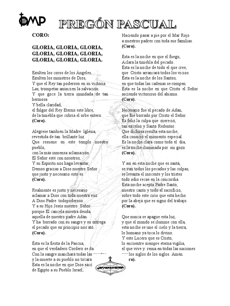 Pregón Pascual | PDF | Cristo (título) | Pecado