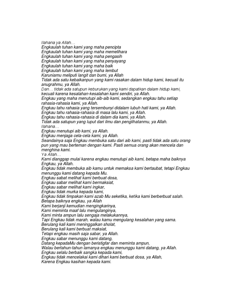 Doa Indah Hanan Ataqi-Jonirp | PDF
