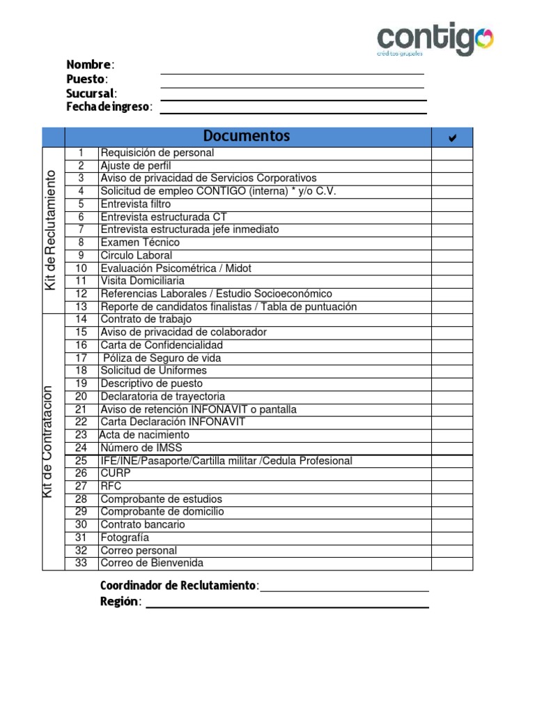 CHECK LIST DE EXPEDIENTE CORREGIDO Ok | PDF