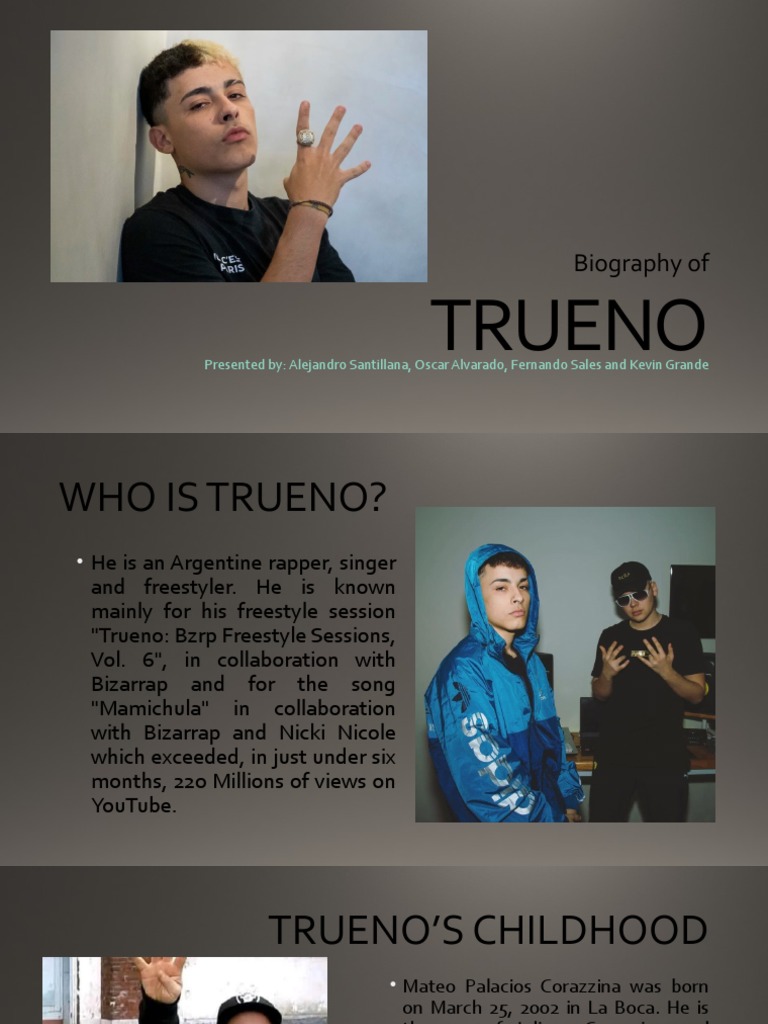 Trueno: Biography and Discography | PDF