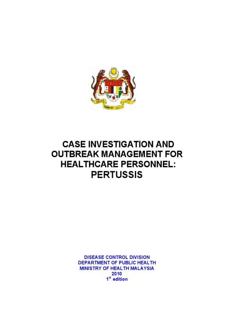 GL On Pertussis Case Management | PDF | Infection | Preventive Healthcare