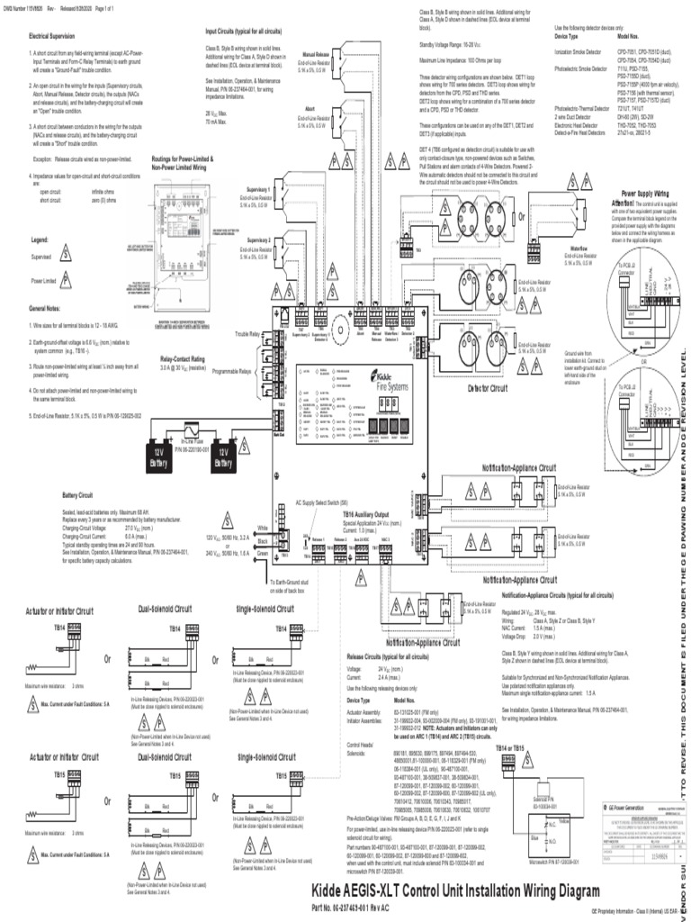 Kidde AEGIS-XLT | PDF | Relay | Electrical Wiring