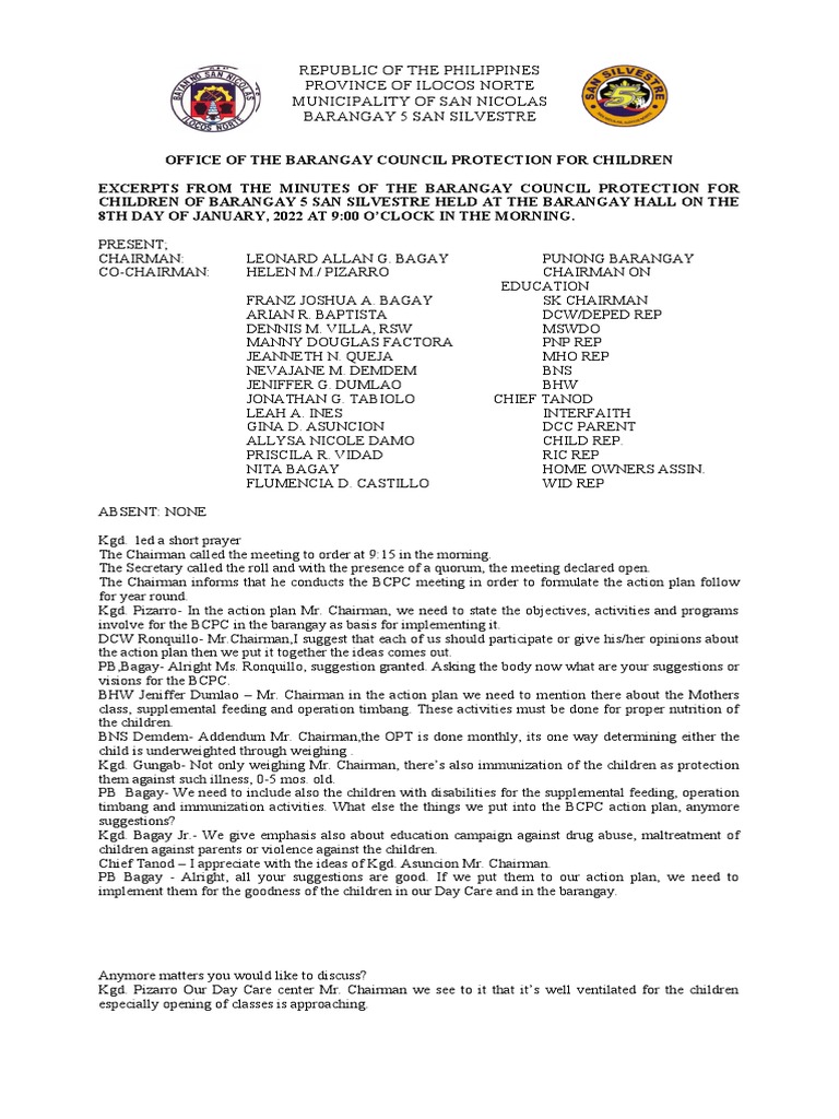 BCPC | PDF | Child Care | Childhood