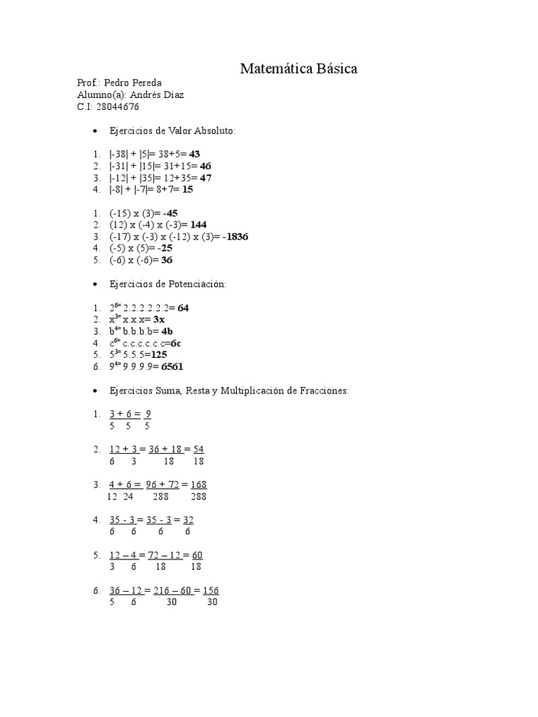 Copia de Copia de Matemática Básica | PDF | Estadísticas | Estadísticas ...
