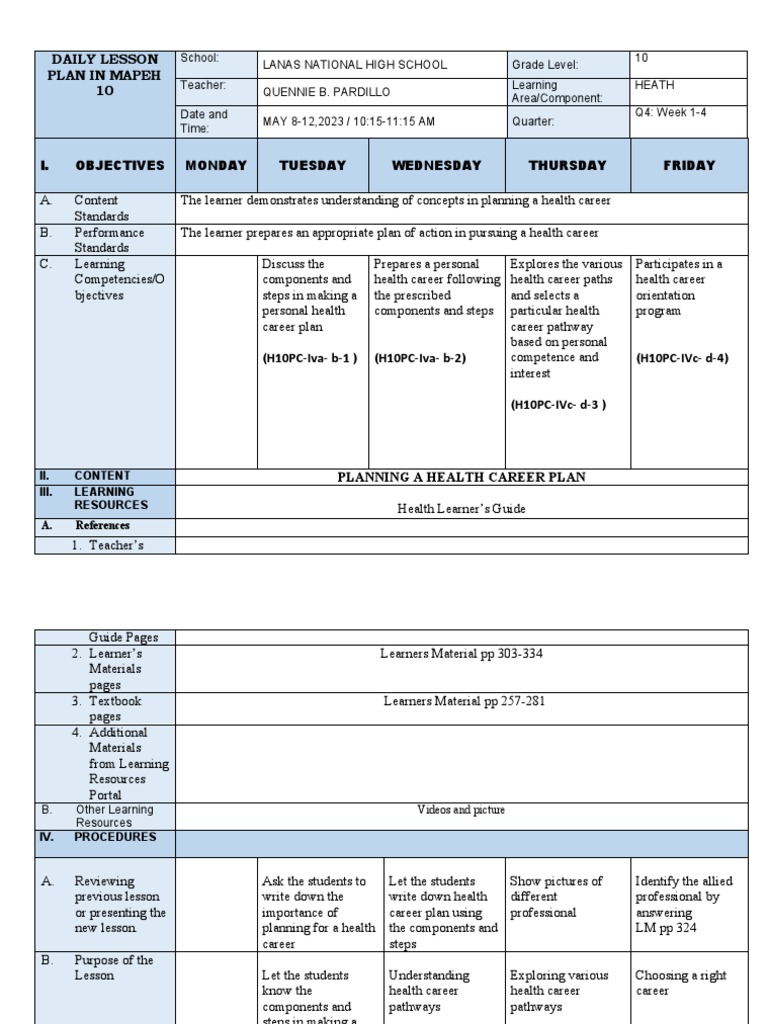 Health 10 4TH Quarter | PDF