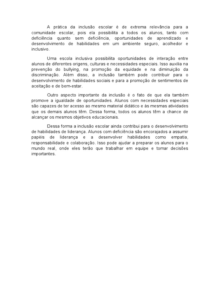 Estudo de Caso - Educação Inclusiva | PDF