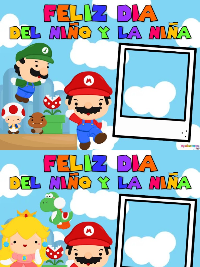 1.-MARCOS DIA DEL NIÑO (MARIO BROS) MyclassroomTRC | PDF