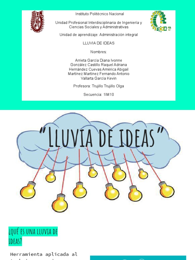 Lluvia de Ideas | PDF | Lluvia de ideas | Ciencia cognitiva