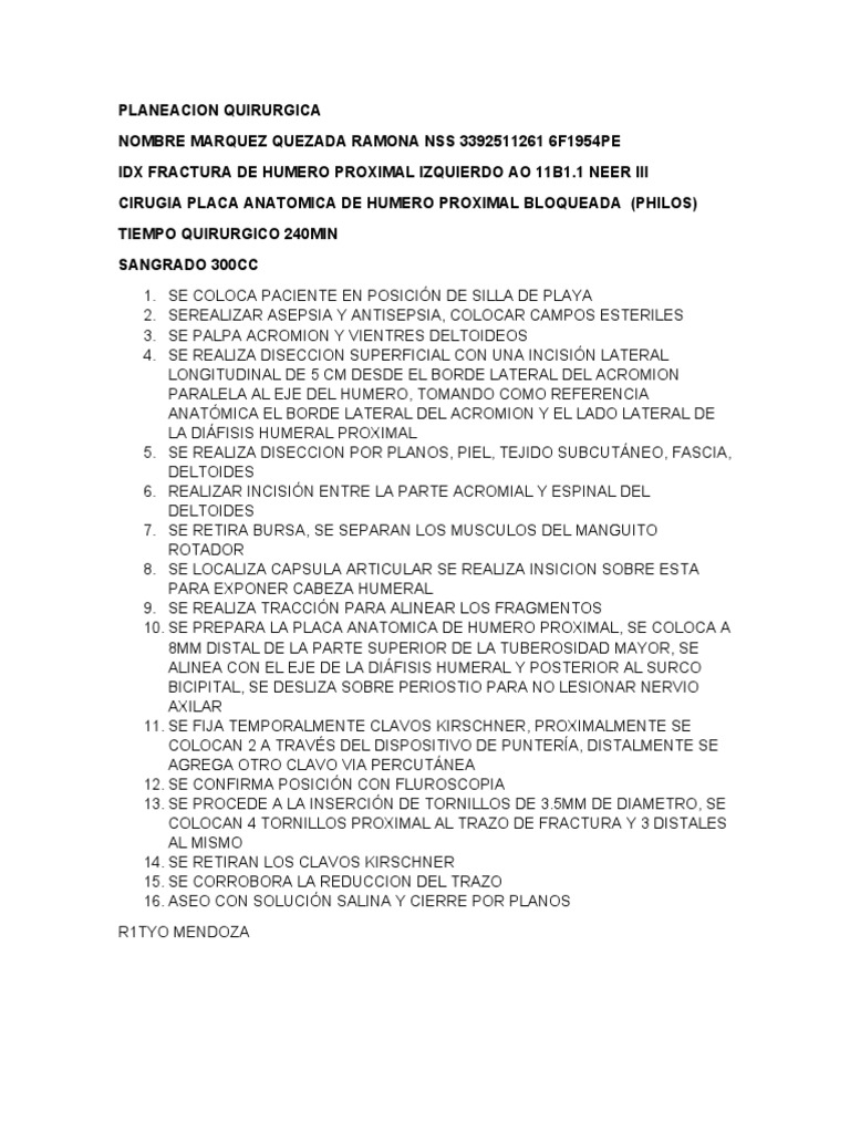 Placa Philos Humero | PDF