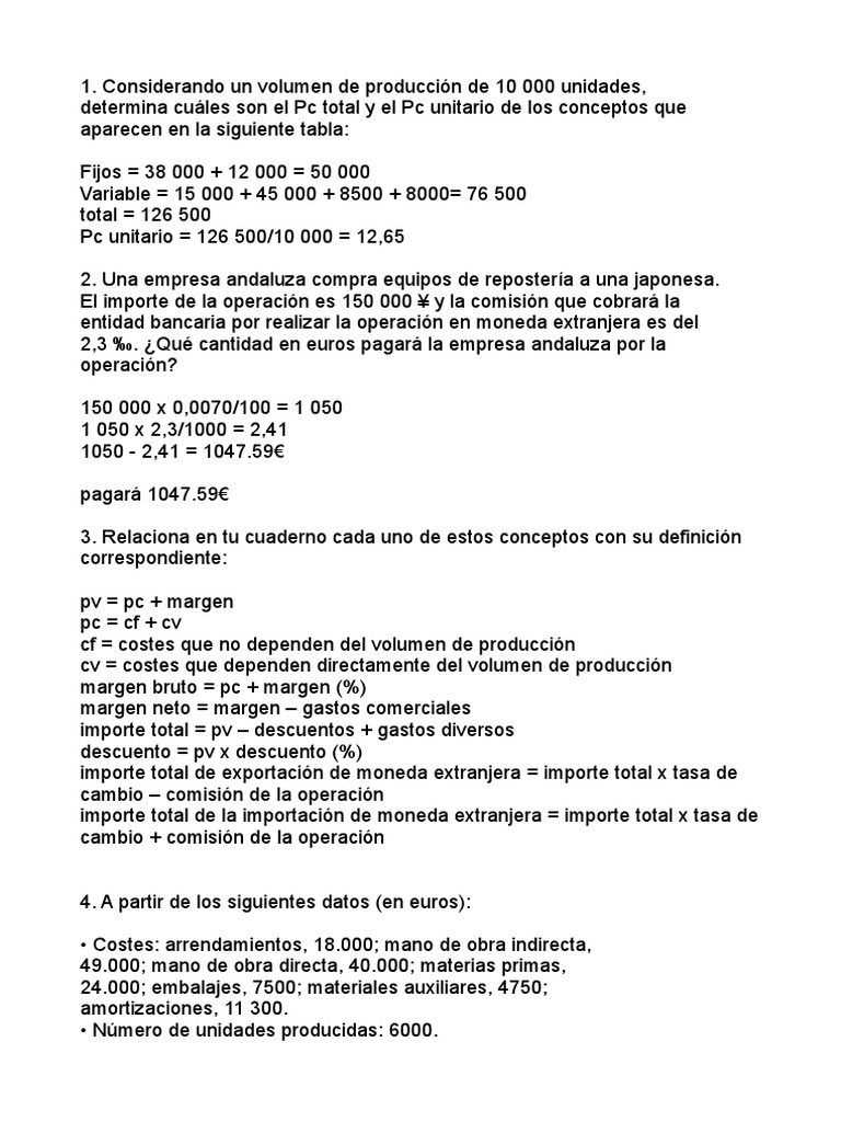 EJERCICIOS DE REPASO | PDF | Factura | Business