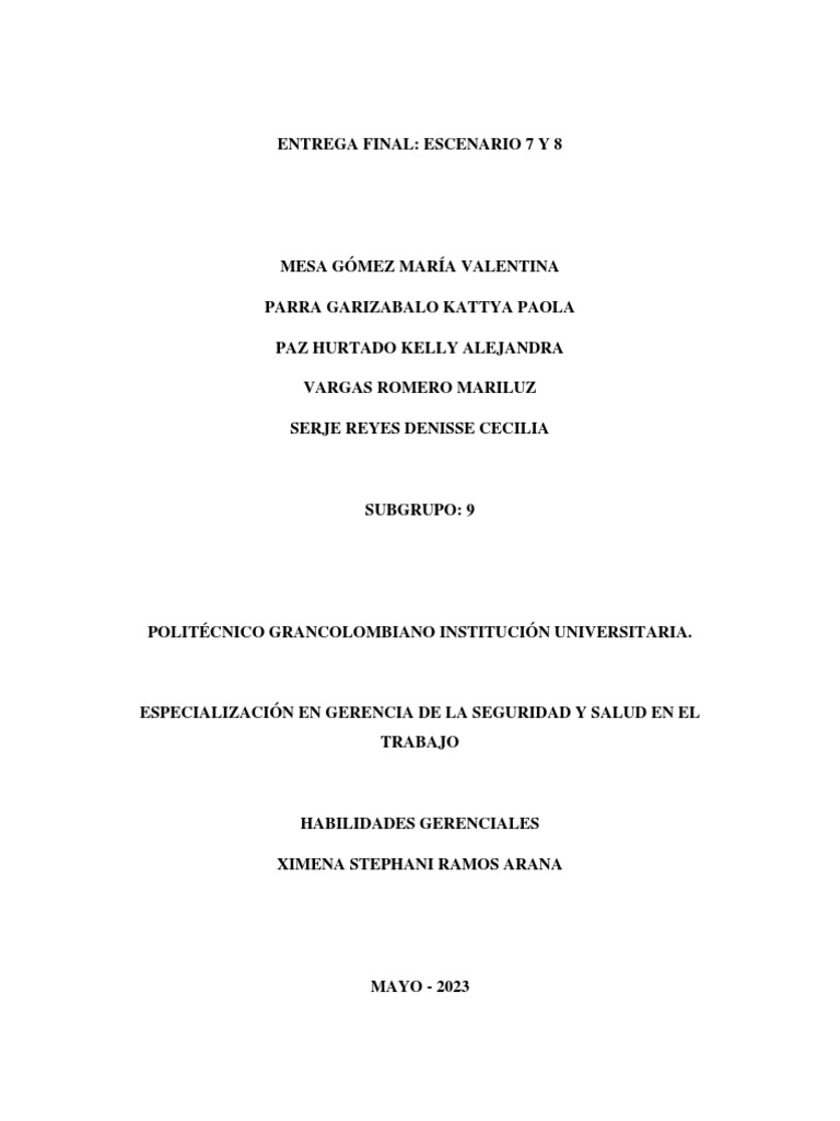 Entrega Final - Habilidades Gerenciales | PDF | Liderazgo | Planificación Entrega Final - Habilidades Gerenciales | PDF | Liderazgo | Planificación