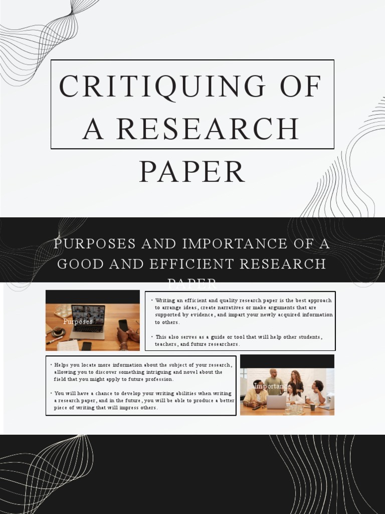 Critiquing of A Research Paper | PDF