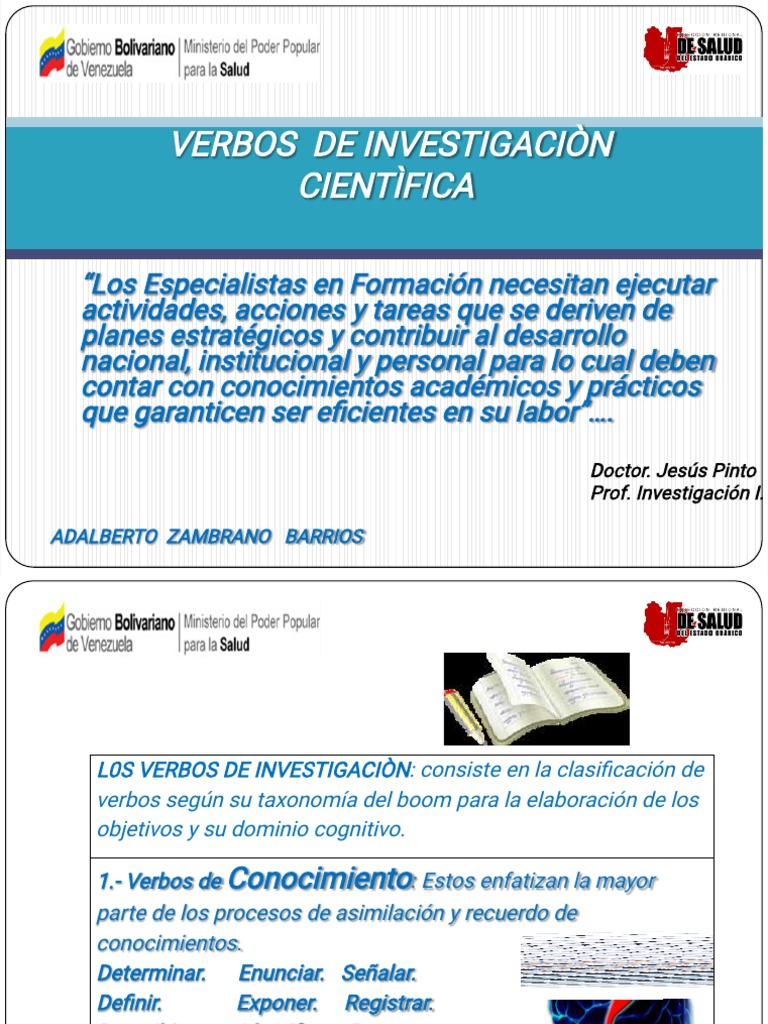 Verbos de Investigacion Cientifica | PDF | Ciencia cognitiva | Cognición