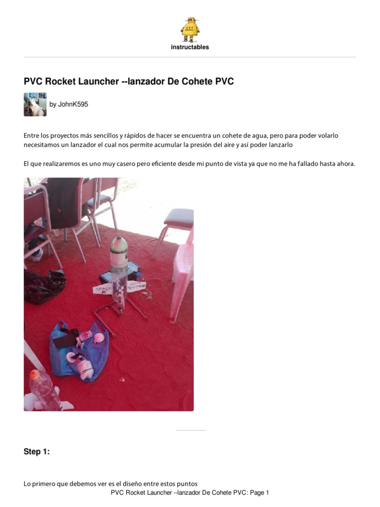 Lanzador de Cohetes de PVC DIY | PDF