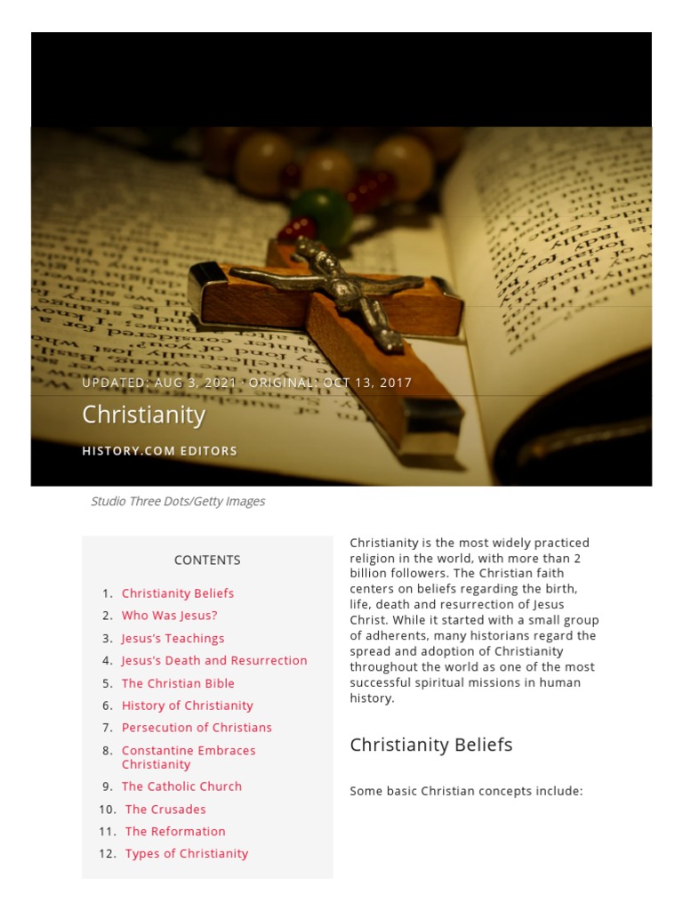 Key Beliefs of Christianity Explained | PDF | Jesus | Resurrection Of Jesus