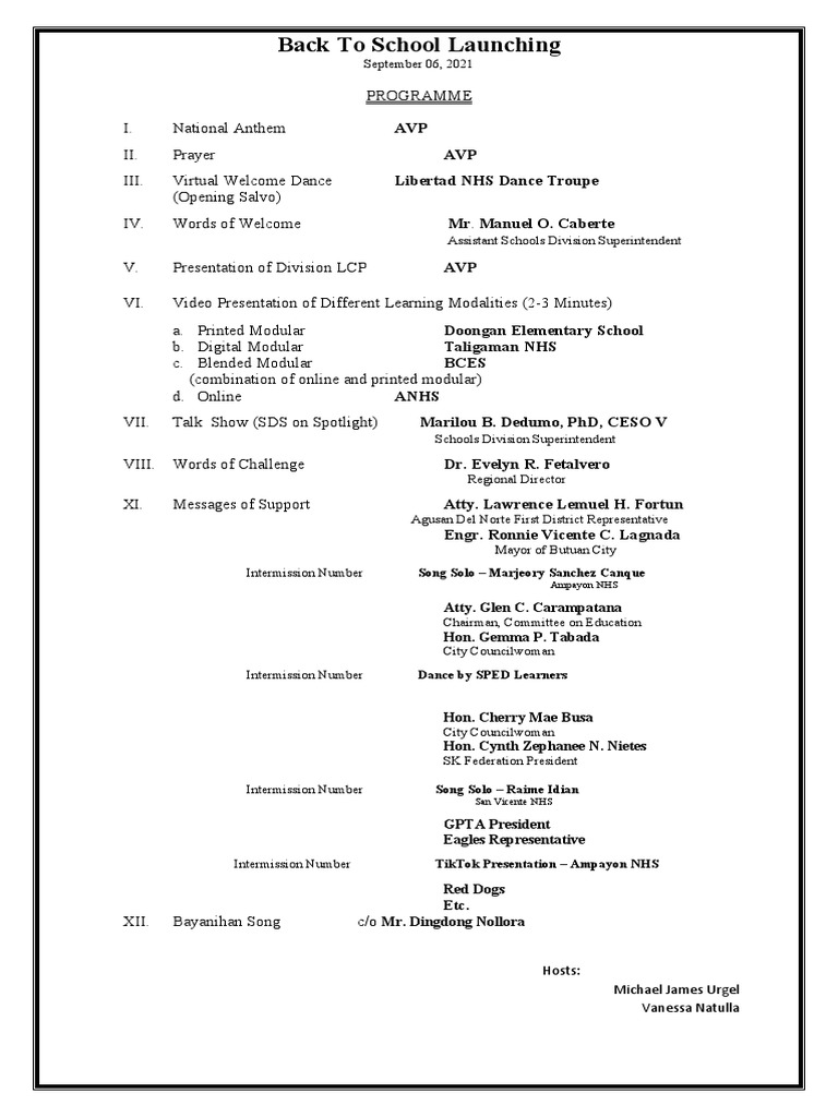 welcome-back-to-school-program | PDF