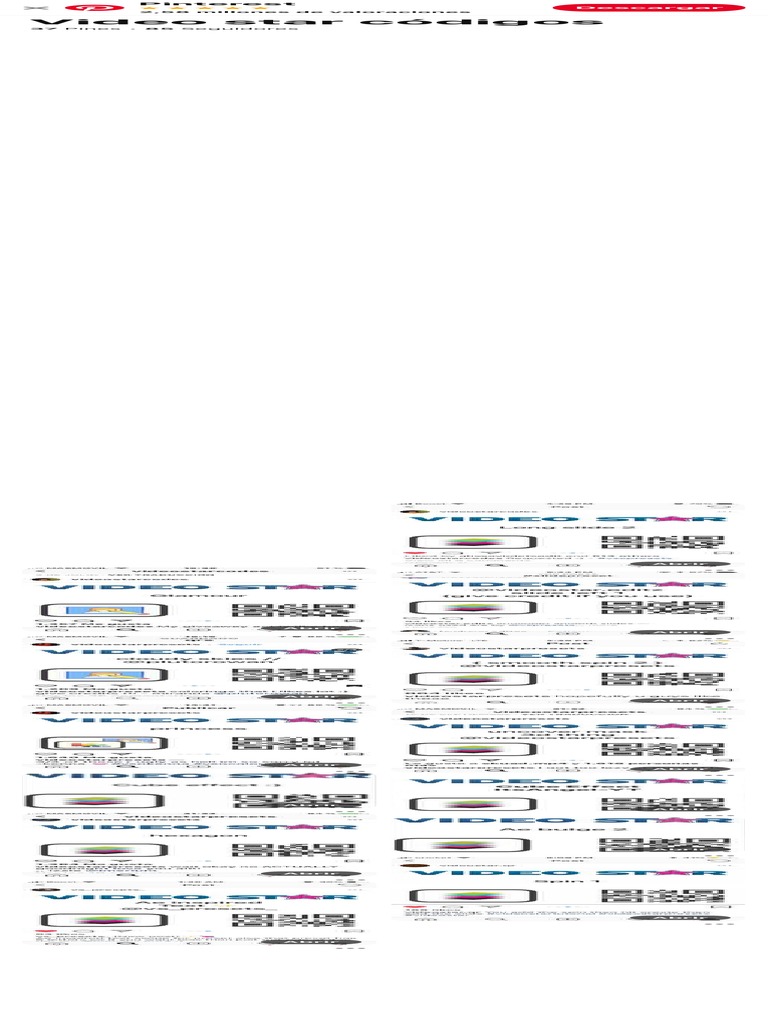 37 mejores en Video star códigos Codigos, Videos y Thing 1 | PDF