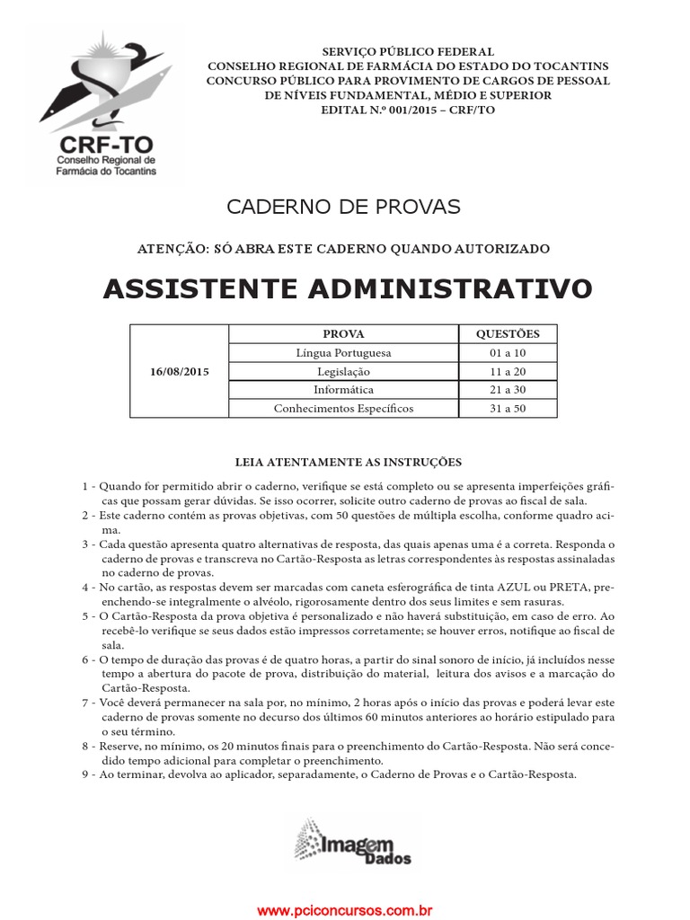 prova_assistente_administrativo | PDF | Farmacêutico | Rede de computadores