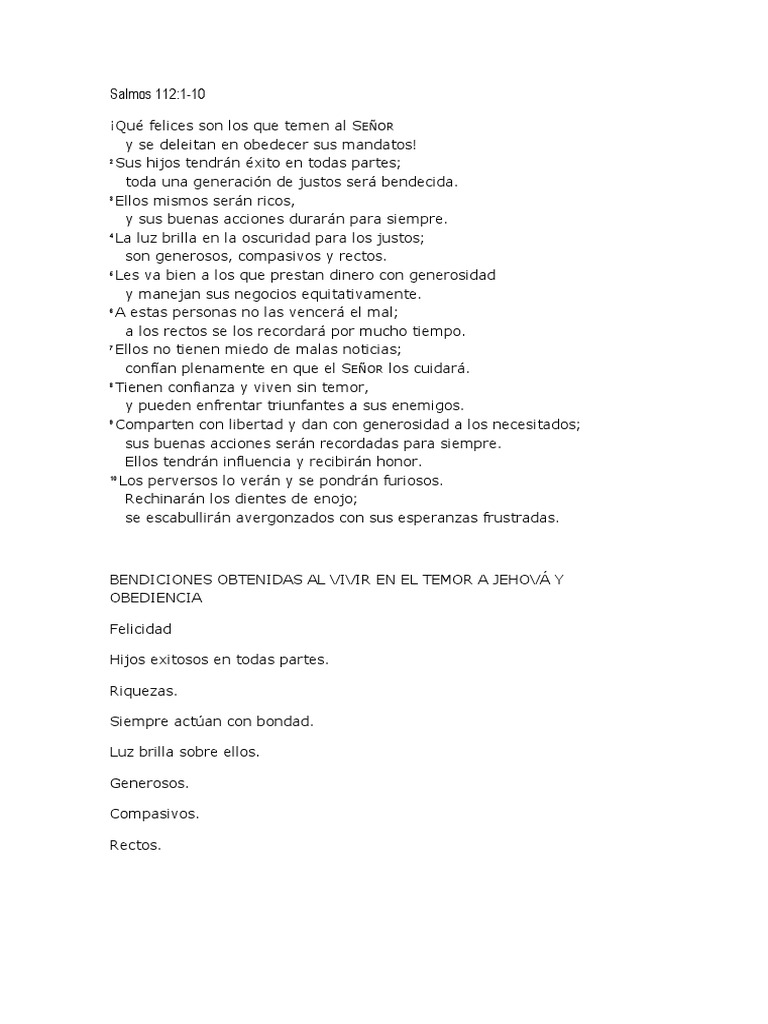 Salmos 112 | PDF