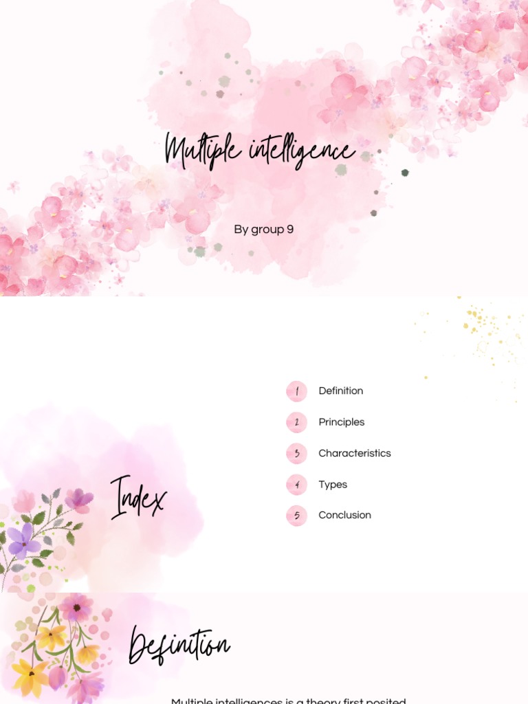 Multiple Intelligence: by Group 9 | PDF | Science & Mathematics