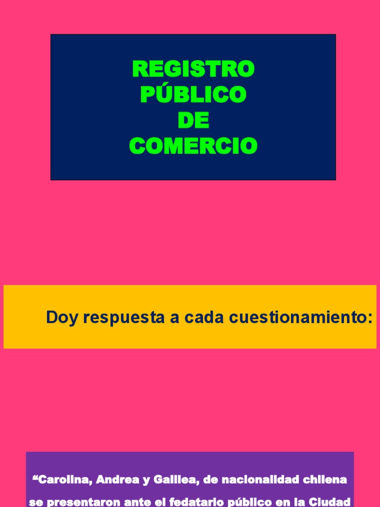 Registro Público de Comercio | PDF | Sociedad de responsabilidad limitada | México
