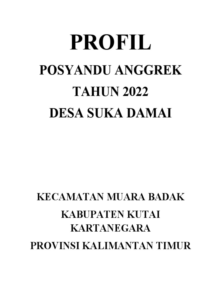 Profil Posyandu | PDF