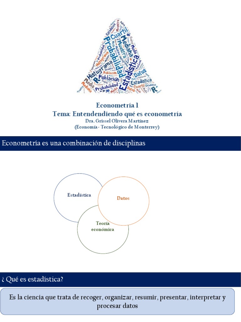 Clase1 Qué Es Econometría | PDF | Econometría | Estadísticas