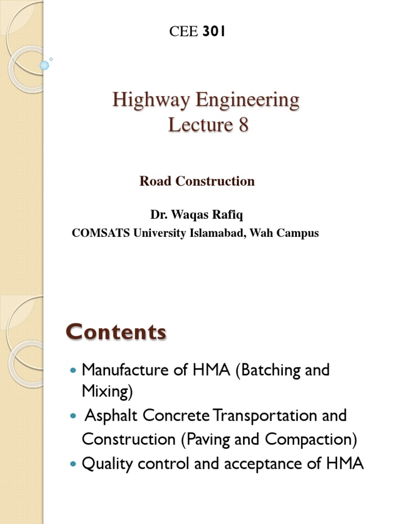 Lec 8 Road Construction | PDF | Materials