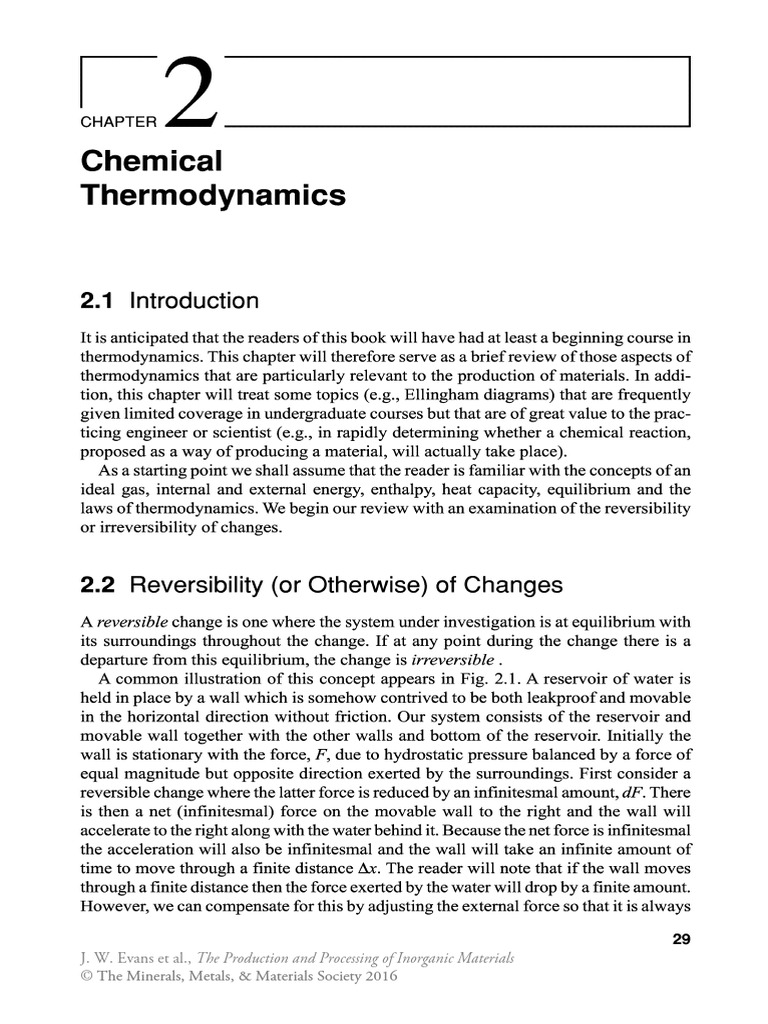 Overview of Chemical Thermodynamics | PDF | Entropy | Gibbs Free Energy