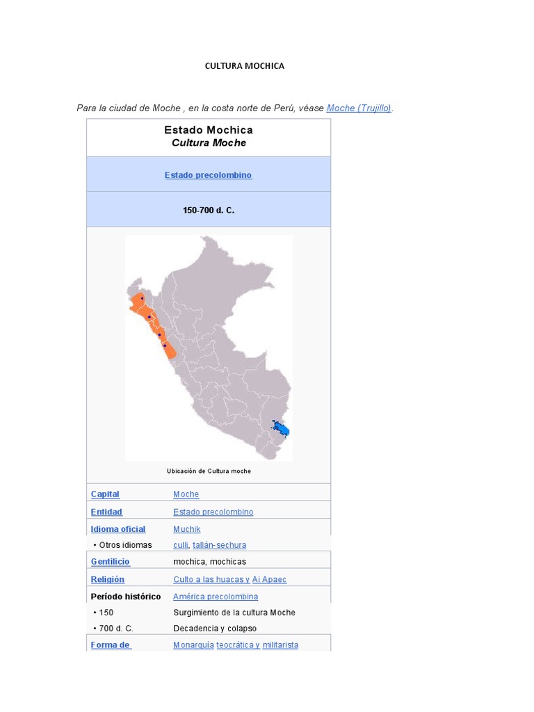 Cultura Mochica | PDF