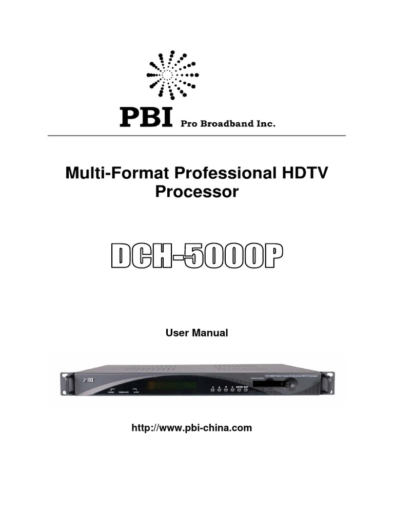 DCH 5100P | PDF | Multicast | Fuse (Electrical)