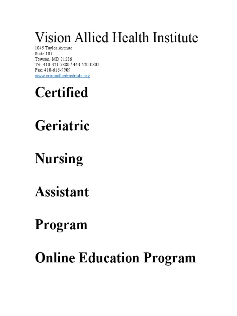Cna Program Outline April 2023 | PDF | Nursing | Public Services
