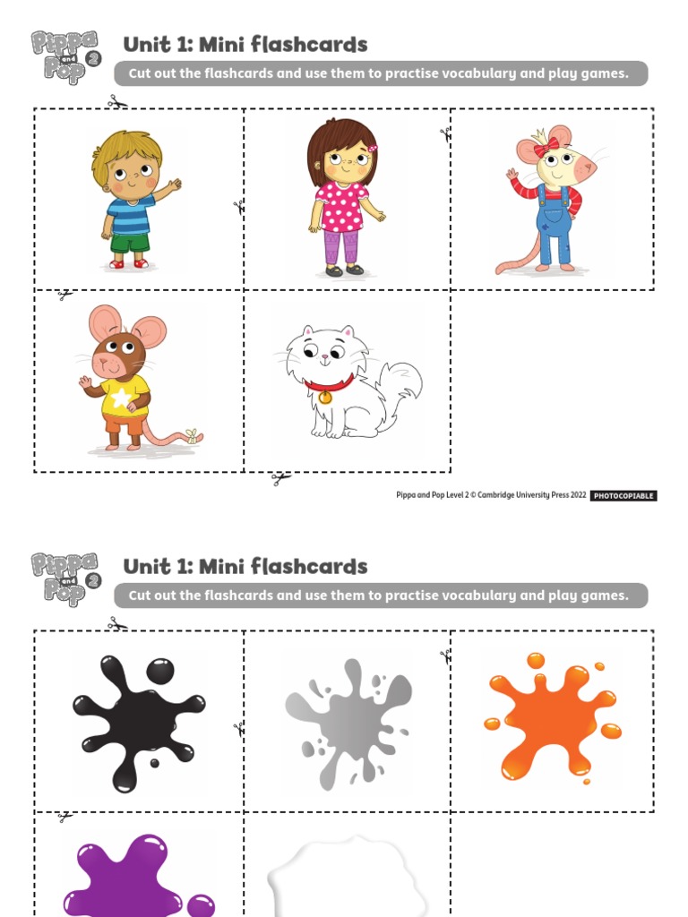 Pippa and Pop - L2 - AE - Home Practice Worksheets - Mini Flashcards ...