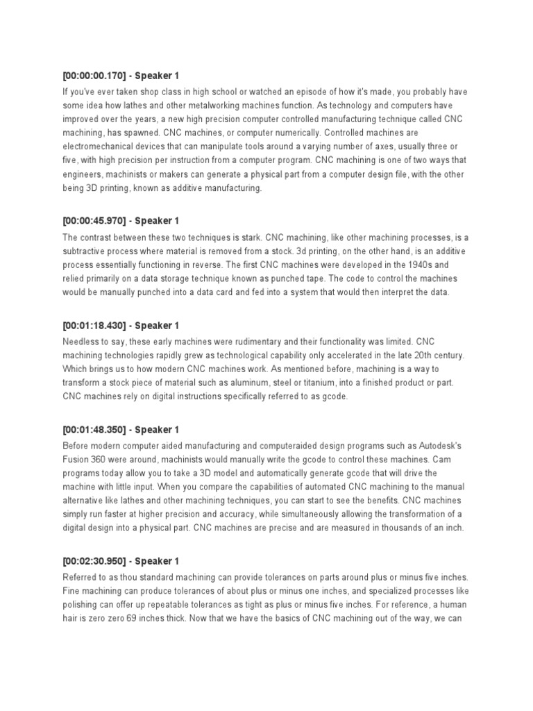 What is CNC Machining and How Does It Work | PDF | Machining ...